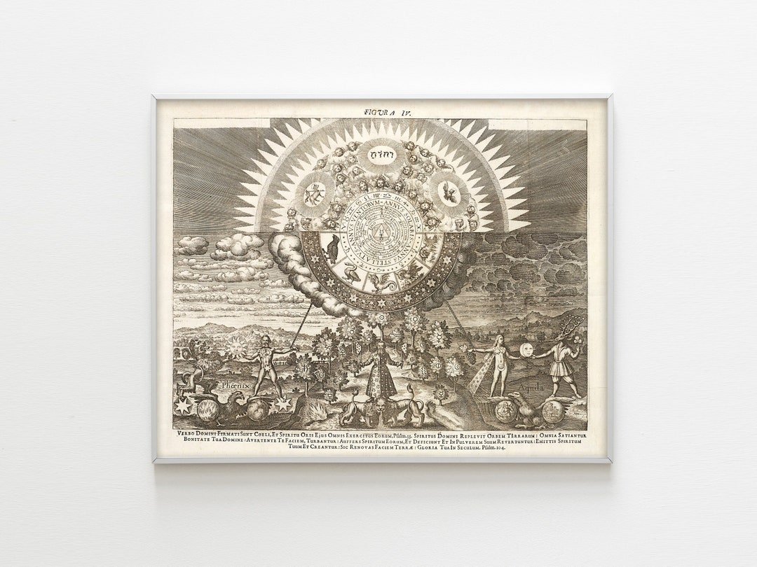 Rare Alchemy Art Illustration From 1678 Hermetical Philosophy Printable ...