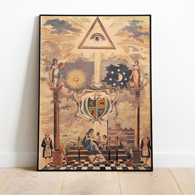Masonic Wall Art Print - Etsy