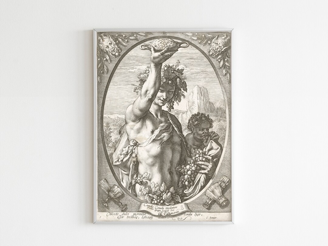 Bacchus 1595 Greek God or Dionysus of Wine and Fertility, Greek Roman ...
