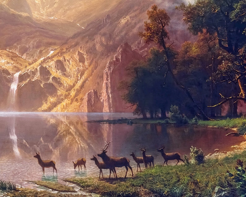 Among the Sierra Nevada, California by Albert Bierstadt 1868. Digital ...