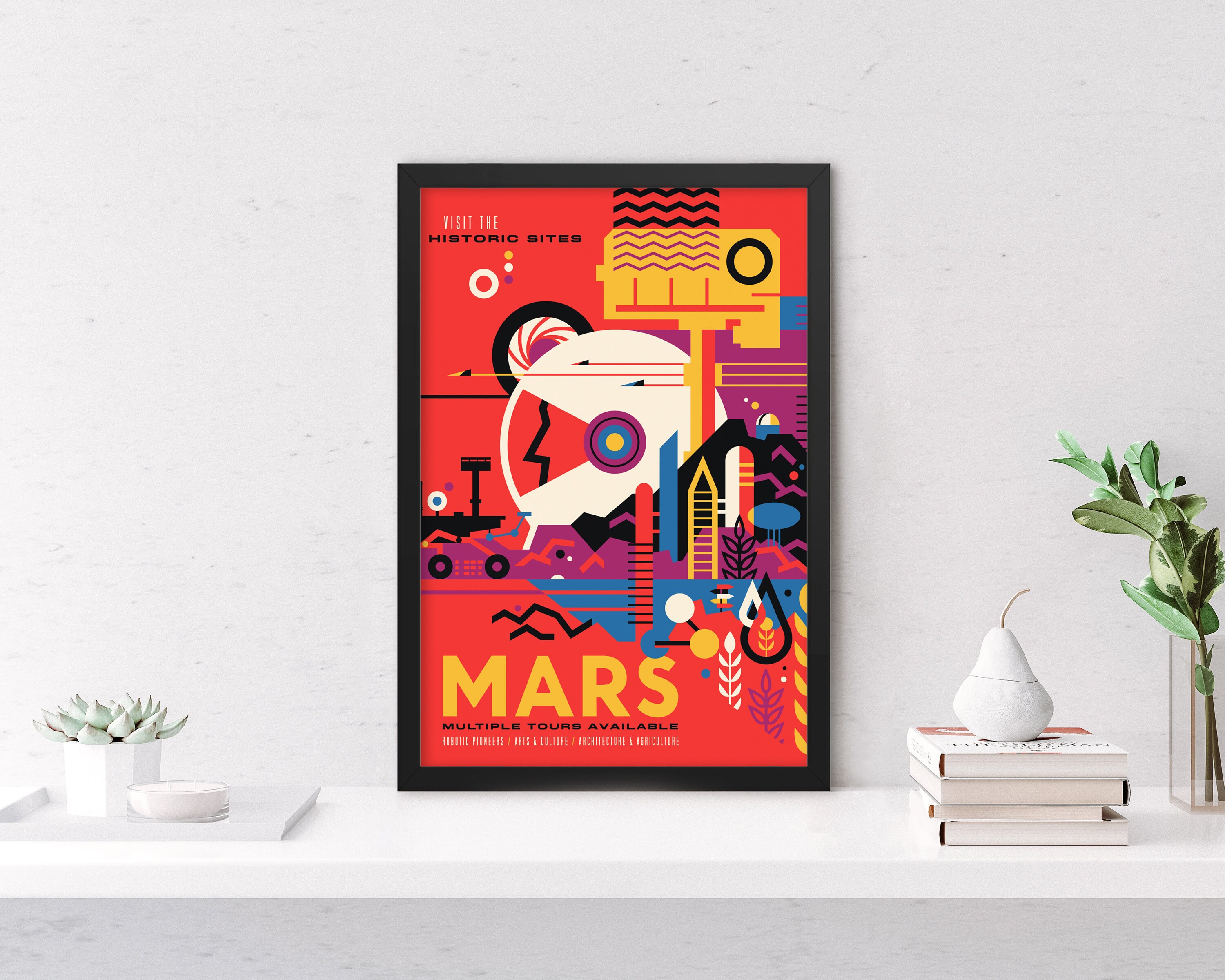 Nasa Posters Visit Mars Printable File Digital Wall Art - Etsy