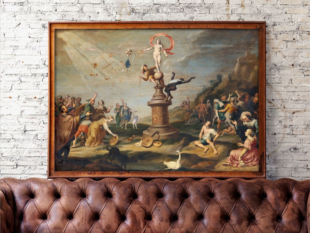 Goddess Fortuna Bestowing Her Gifts, Painting Ca 1645, Goddess of ...