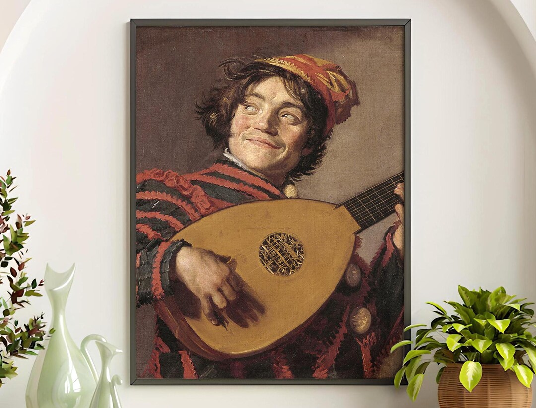 Happy Bard - Vintage Frans Hals Artwork, 17th Century Dutch Golden Age ...