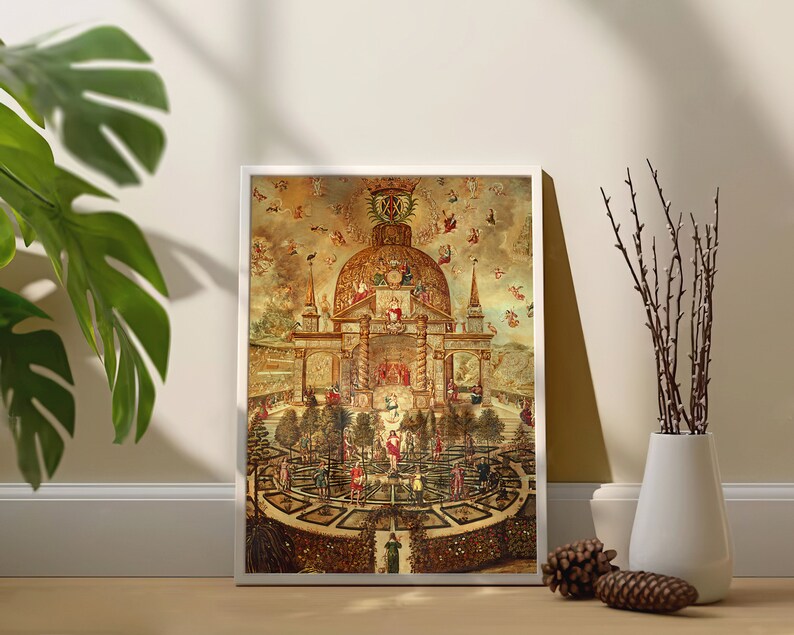 Kabbalistic Teaching Chart. 17th Century Vintage Kabbalah Painting. Art ...