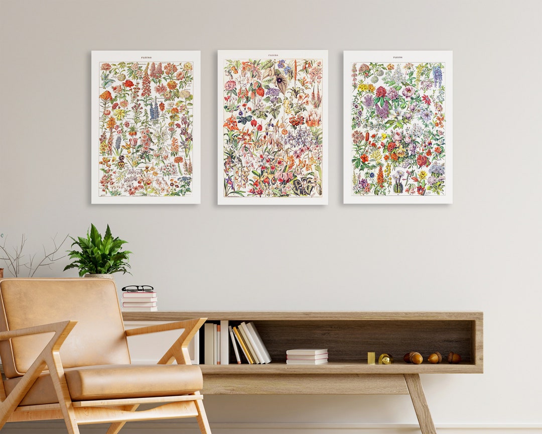 Vintage Flowers Poster Bundle. Printable Flower Species. Botanical ...