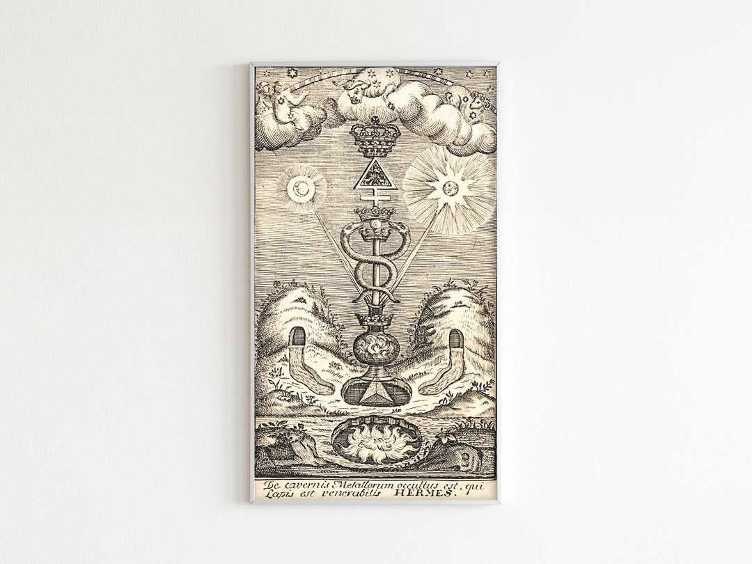 Alchemy Illustration 18th Century Old Hermetic Print Philosopher's ...