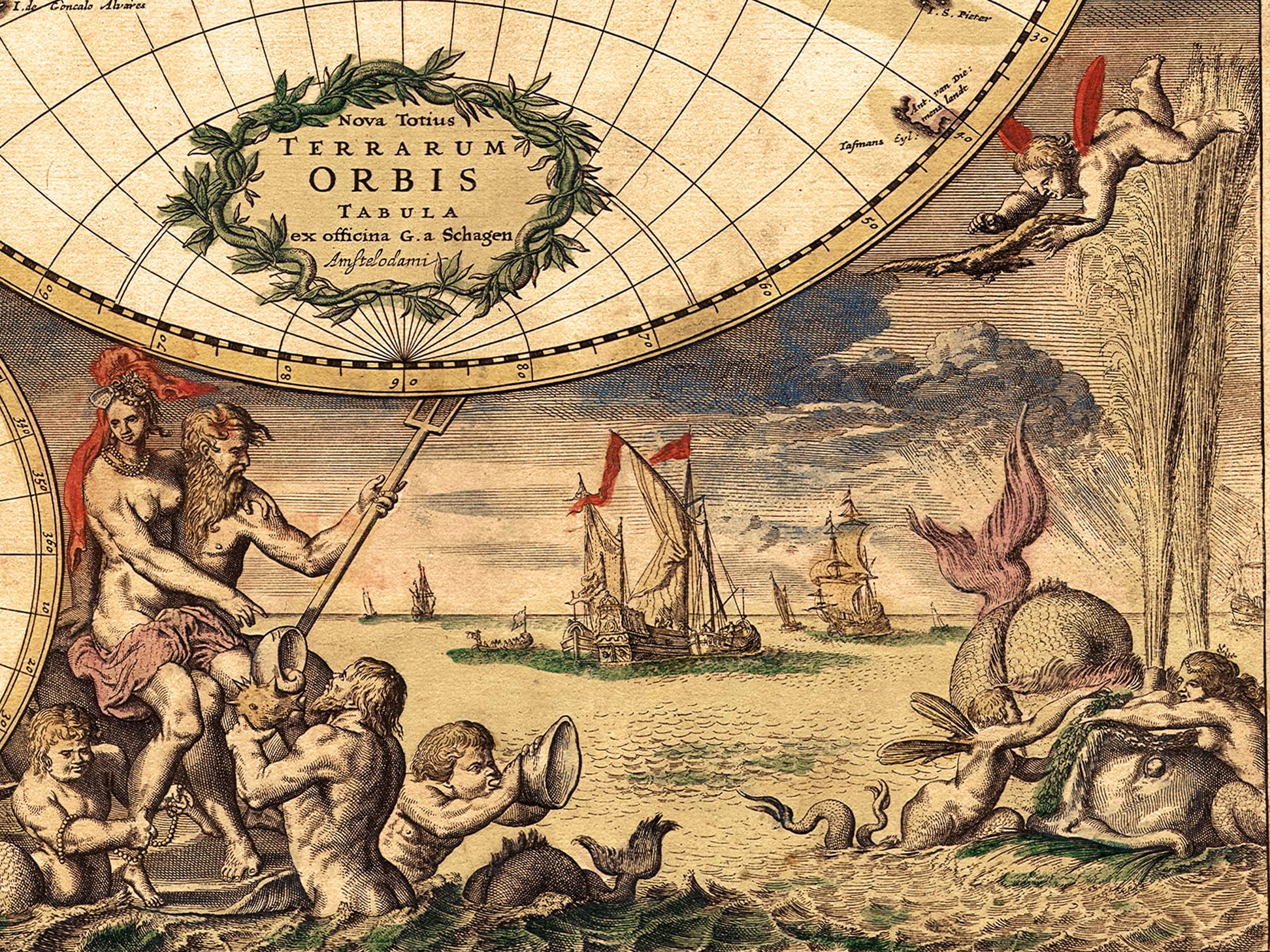 Antique World Map Ca 1668 Printable File, Vintage Map Print, Antique ...