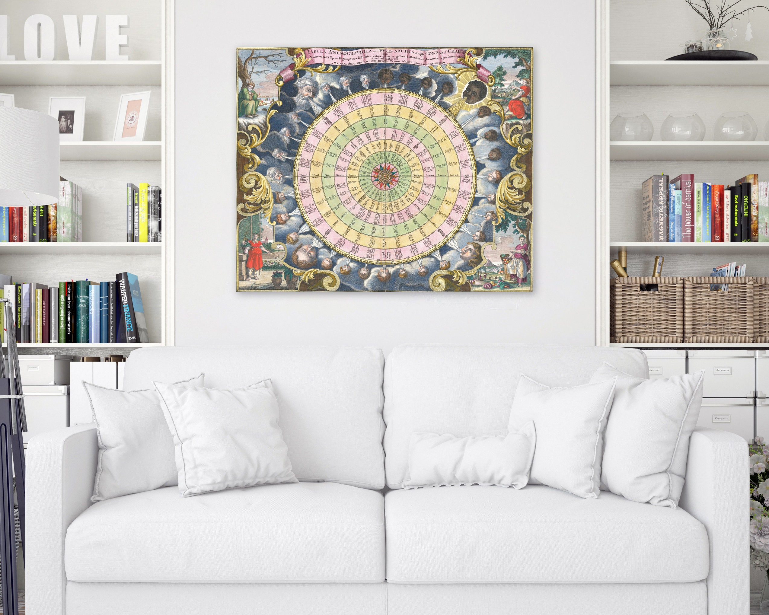 Map of Winds. Antique Rare Wind Map From 1740. Digital File. - Etsy