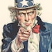 Uncle Sam Digital Print US Army Poster Drafting Wall Art Vintage ...