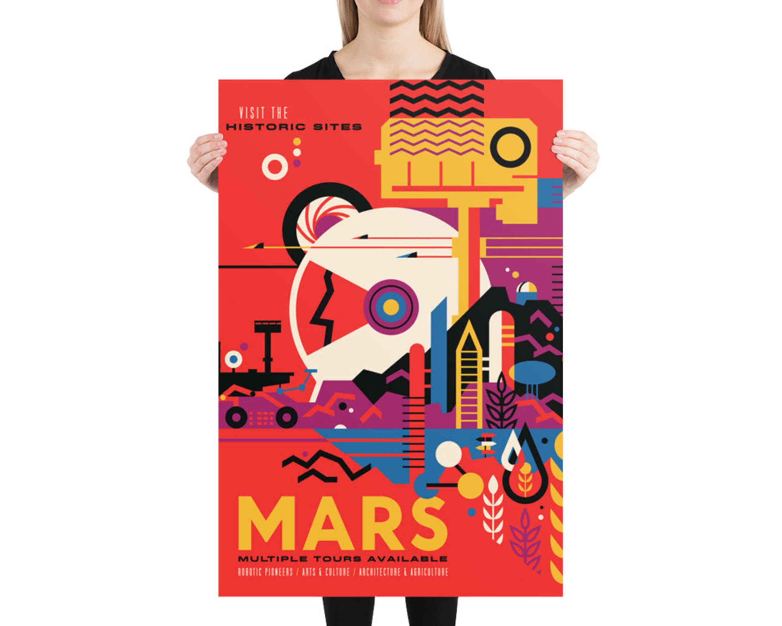 Nasa Posters Visit Mars Printable File Digital Wall Art - Etsy