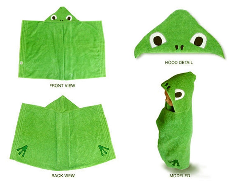 Frog Hooded Towel - Etsy