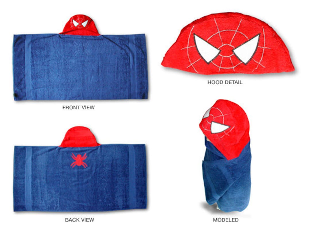 Spiderman Hooded Towel - Etsy