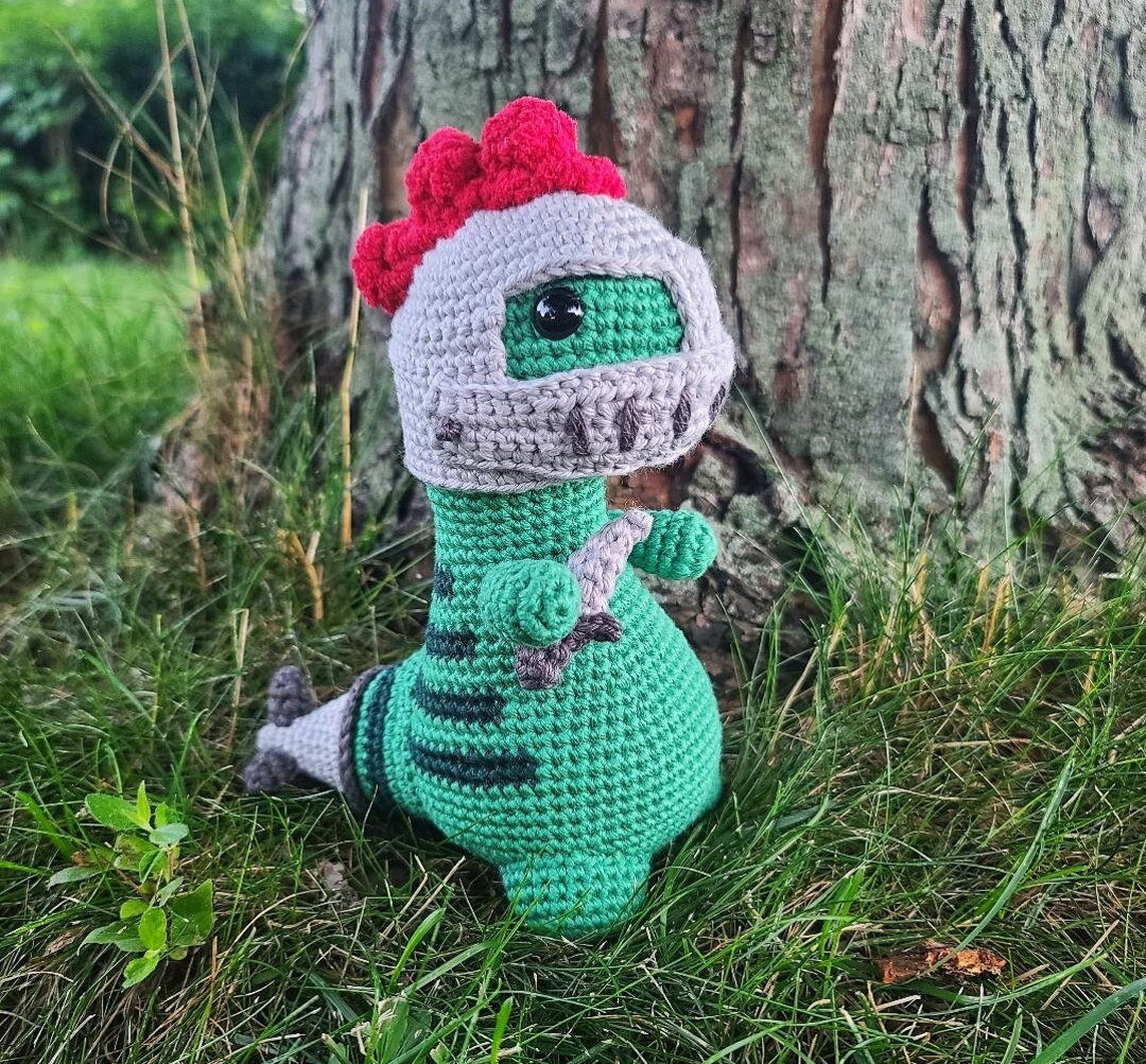 T-rex Knight Crochet Pattern **pattern Only** - Etsy