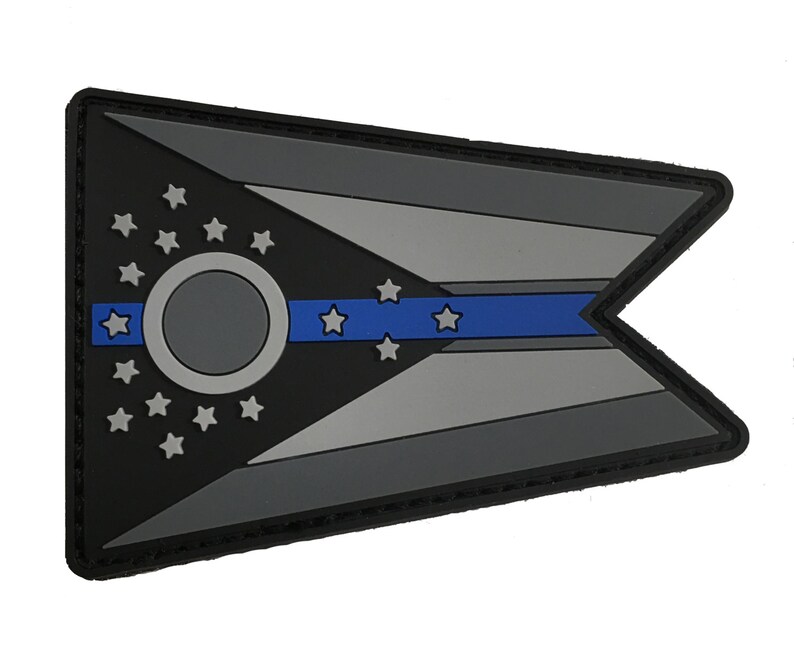 Subdued Thin Blue Line OHIO State Flag PVC Patch for Law Enforcement - Etsy