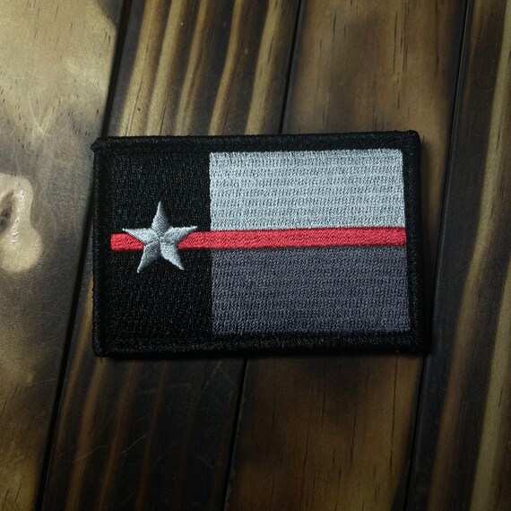 Subdued Thin Red Line Texas State Flag Patch - Etsy