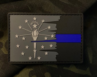 Subdued Thin Blue Line American Flag Patch - Etsy