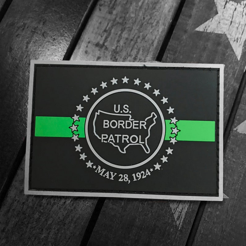 Subdued Thin Green Line Border Patrol PVC Patch - Etsy