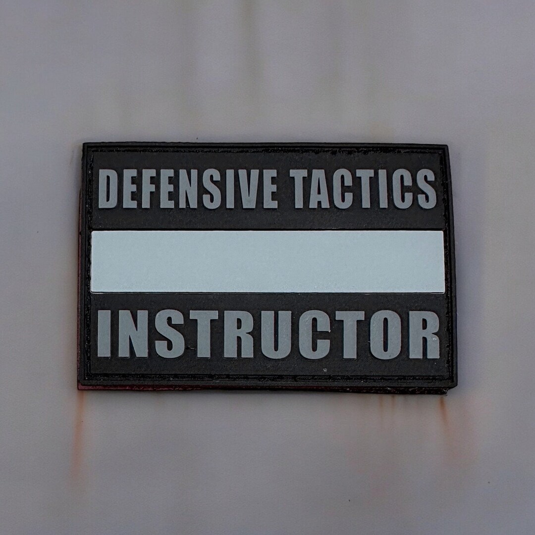 Thin Silver Line Defensive Tactics Instructor PVC Patch - Etsy