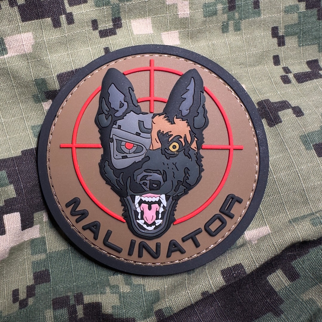 Malinois malinator K9 Desert Brown Morale PVC Patch - Etsy