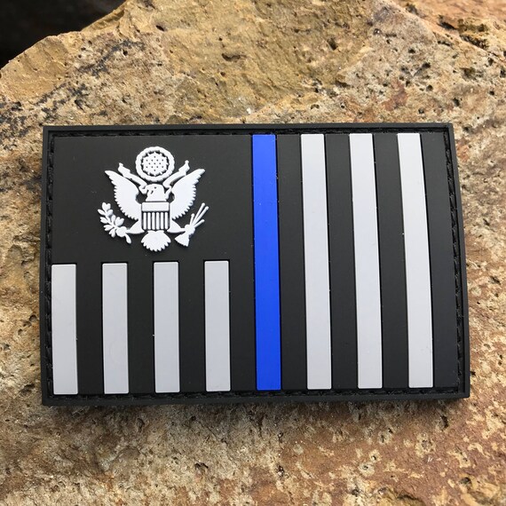 Thin Blue Line Pvc Patches