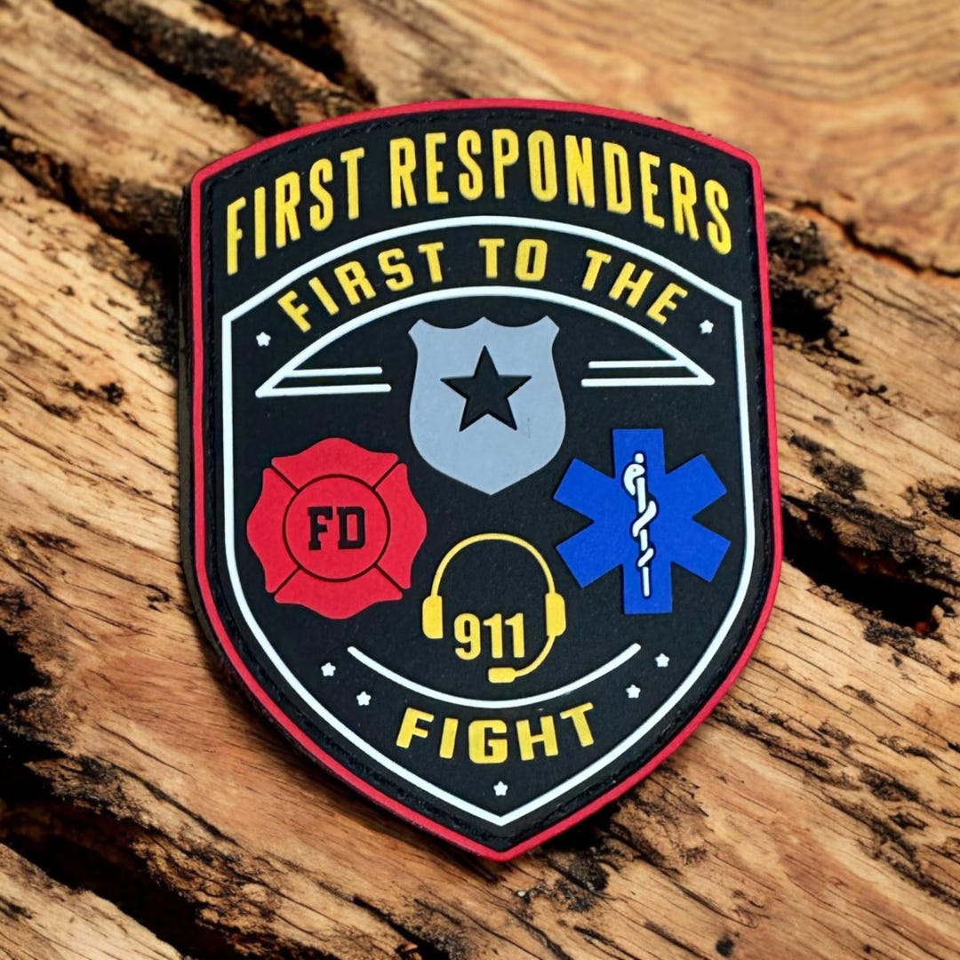 First Responders First to the Fight Shield PVC Patch - Etsy