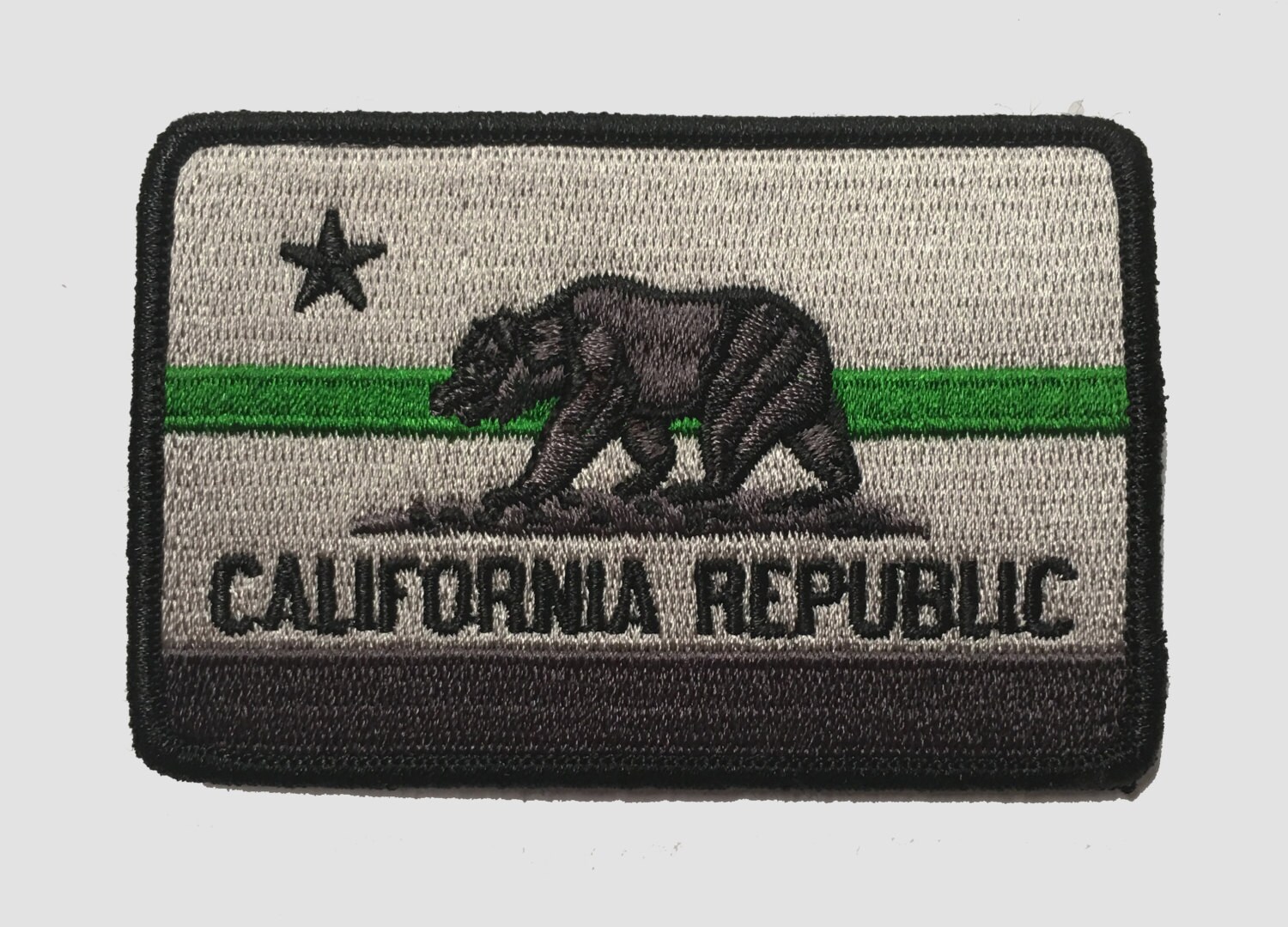 Subdued Thin Green Line CALIFORNIA State Flag Patch | Etsy