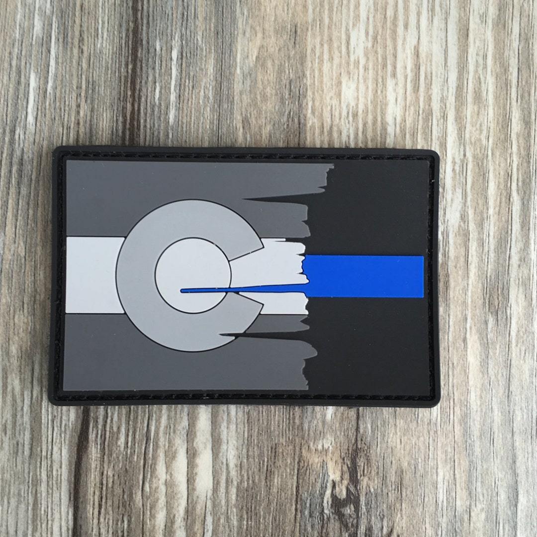 Subdued Tattered Colorado State Flag Thin Blue Line PVC Patch - Etsy ...