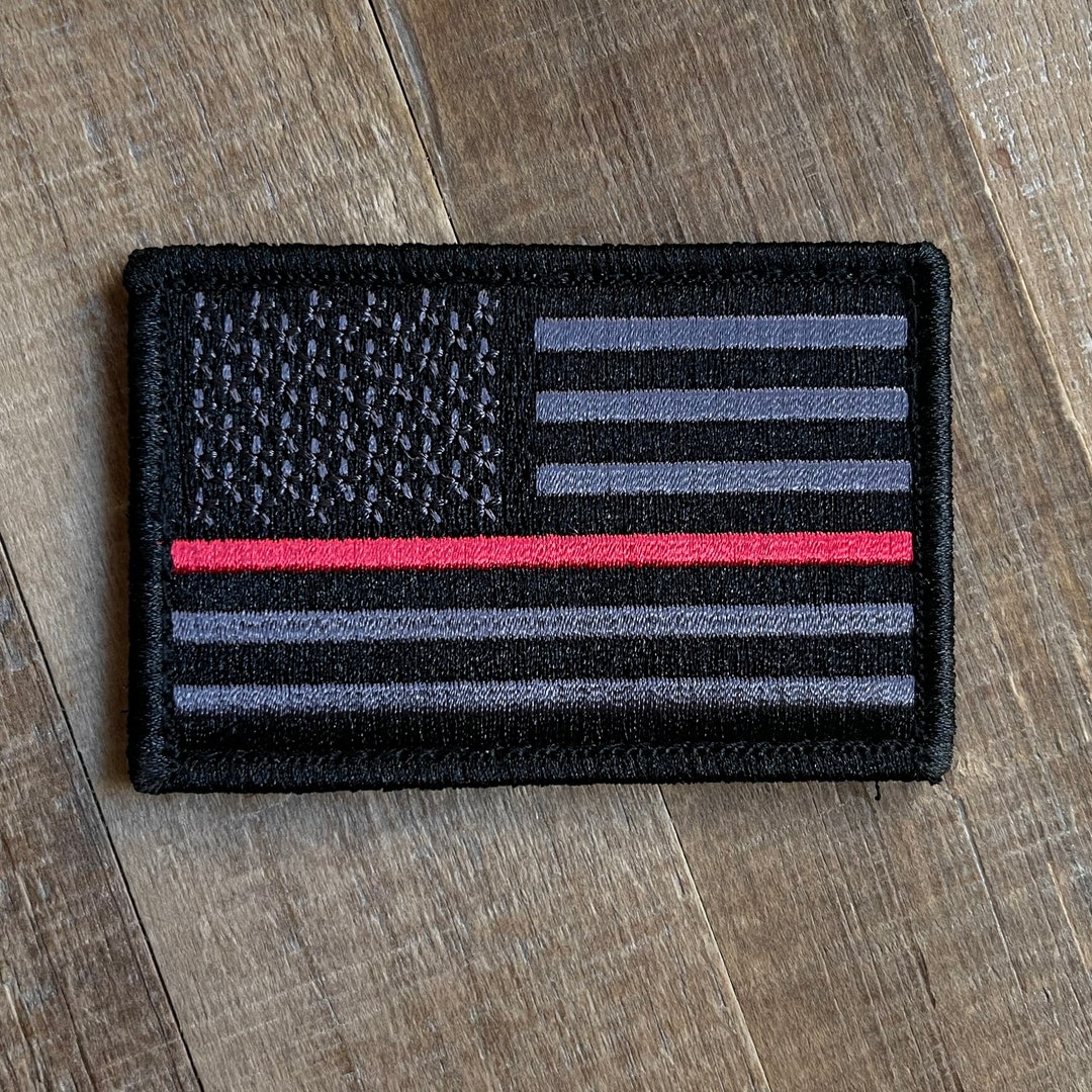 Subdued Thin Red Line American Flag Patch - Etsy