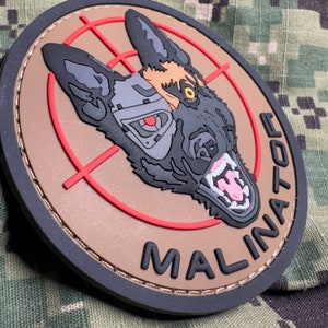 Malinois "malinator" K9 Desert Brown Morale PVC Patch - Etsy