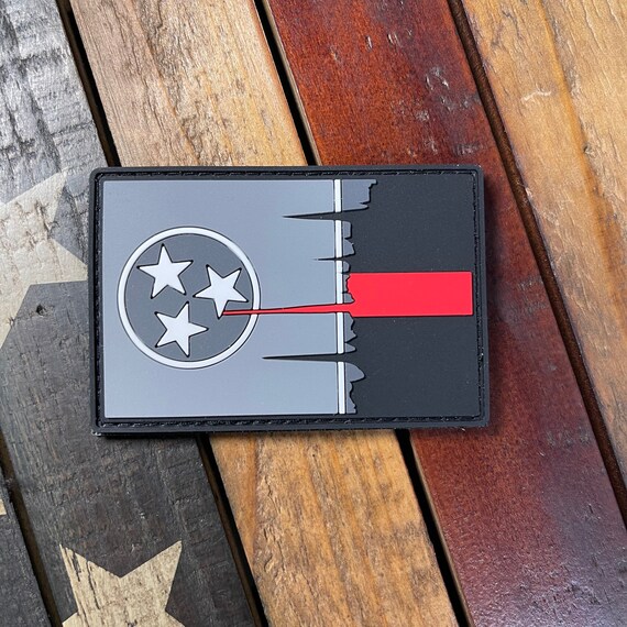 Subdued Tattered Tennessee State Flag Thin Red Line PVC Patch - Etsy