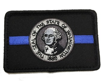 Subdued Thin Blue Line American Flag Patch - Etsy