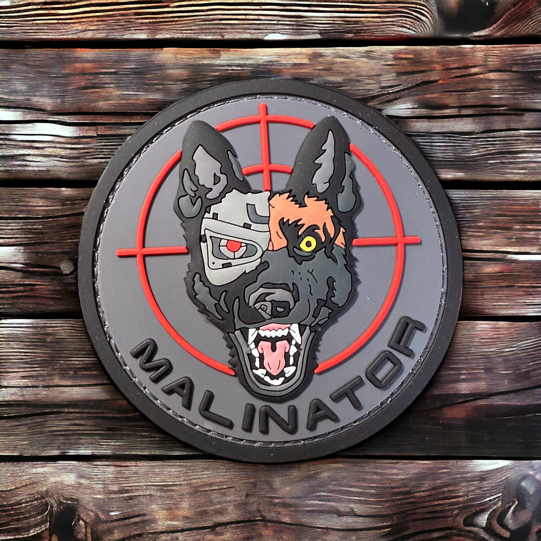 Malinois "malinator" K9 Gray Morale PVC Patch - Etsy