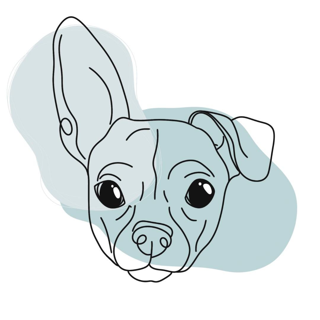 Custom Pet Line Drawing *DIGITAL PRINT* - Etsy