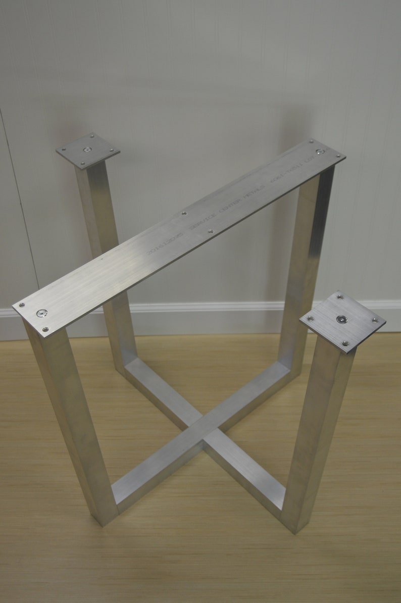 Angled Pedestal Metal Table Legs Base 2 Aluminum - Etsy