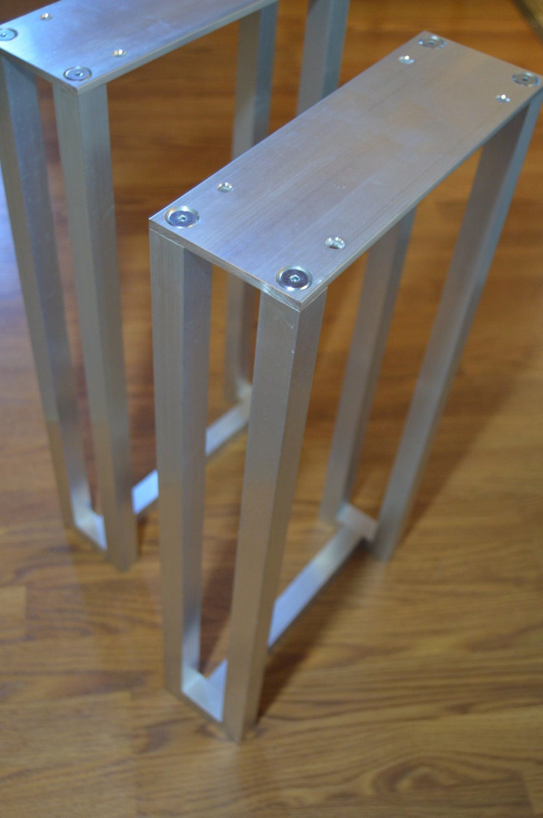 Aluminum Rectangular Prism Metal Table Legs , 1" , Set of Two (2 ...