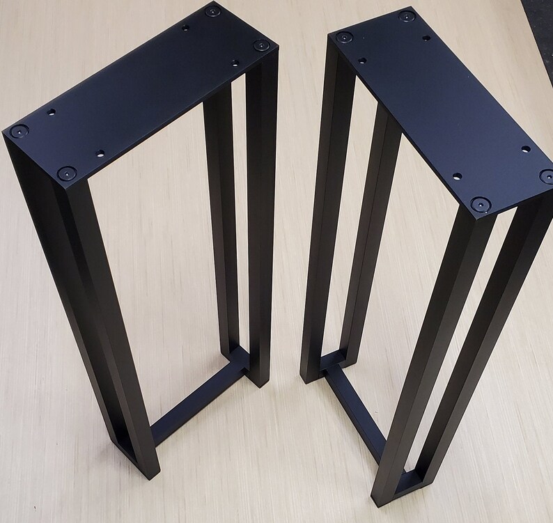 Rectangular Prism Metal Table Legs: Black Aluminum, Set of 2 - Etsy