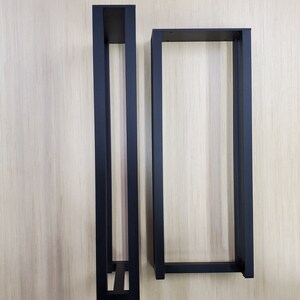 Rectangular Prism Metal Table Legs: Black Aluminum, Set of 2 - Etsy