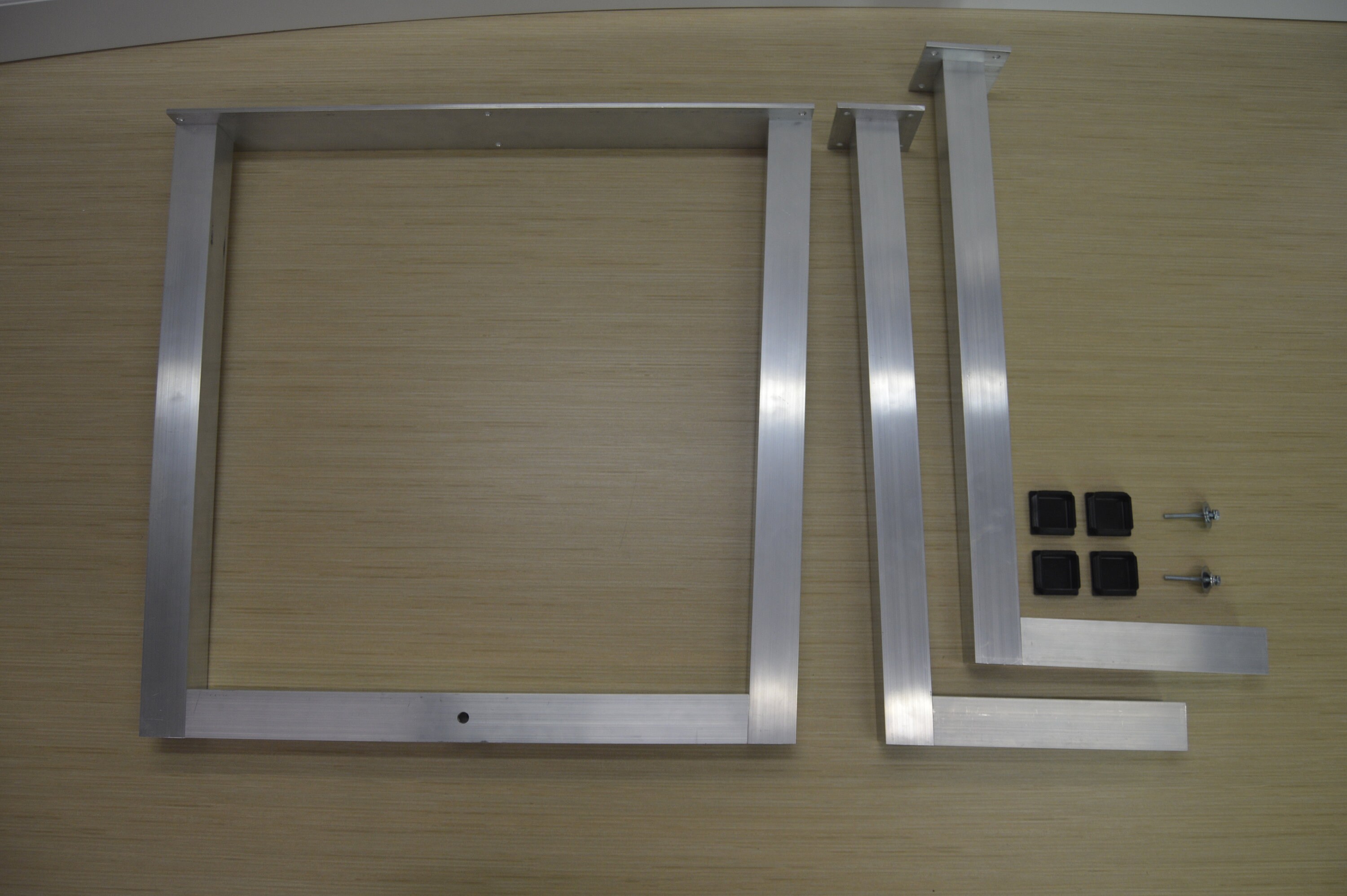 Angled Pedestal Metal Table Legs Base 2 Aluminum