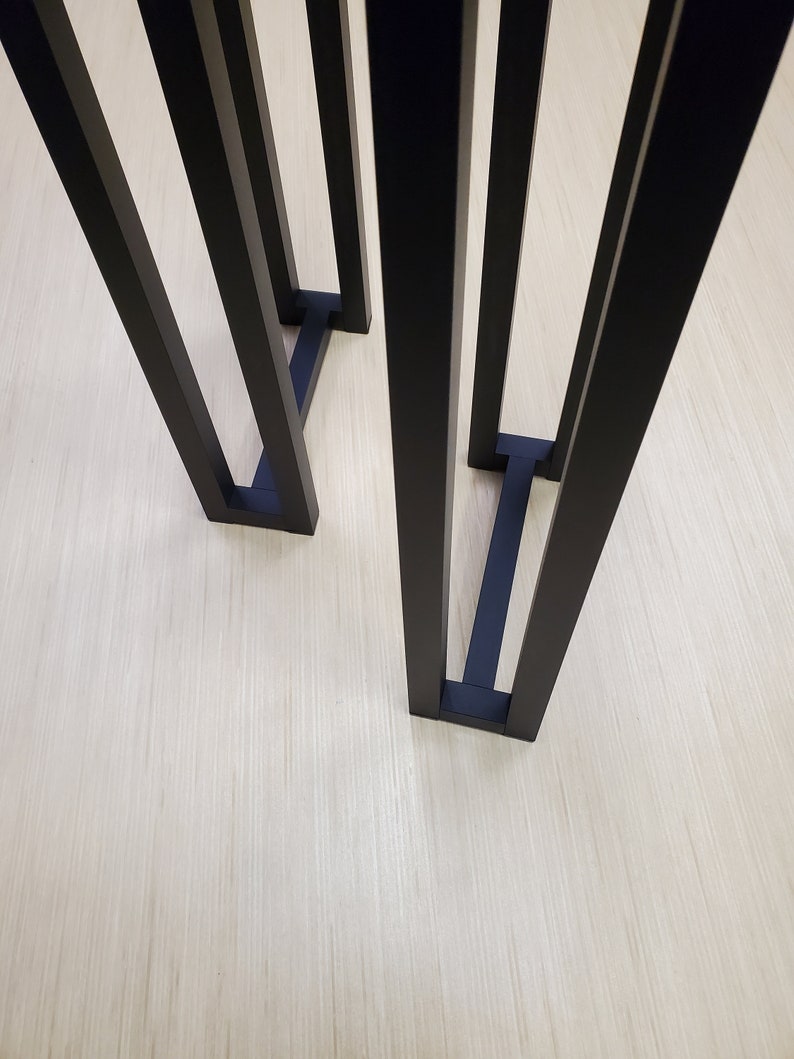 Rectangular Prism Metal Table Legs: Black Aluminum, Set of 2 - Etsy