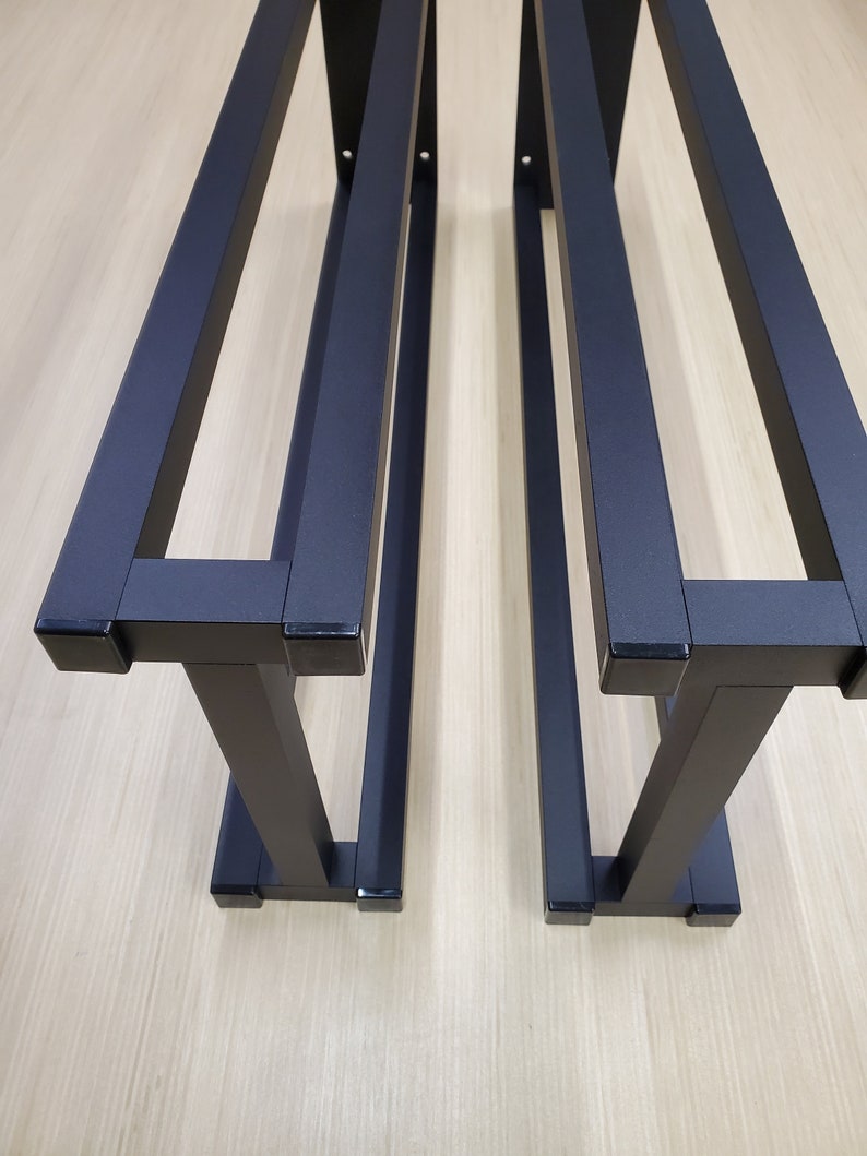 Rectangular Prism Metal Table Legs: Black Aluminum, Set of 2 - Etsy