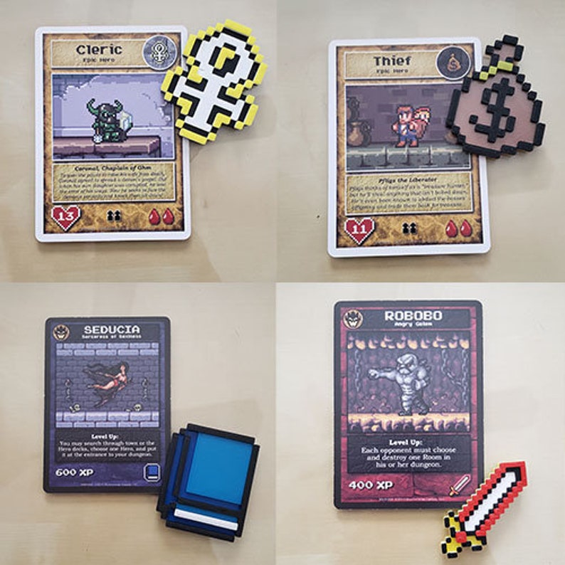 Boss Monster Class Icons, 8-bit Game Token - Etsy