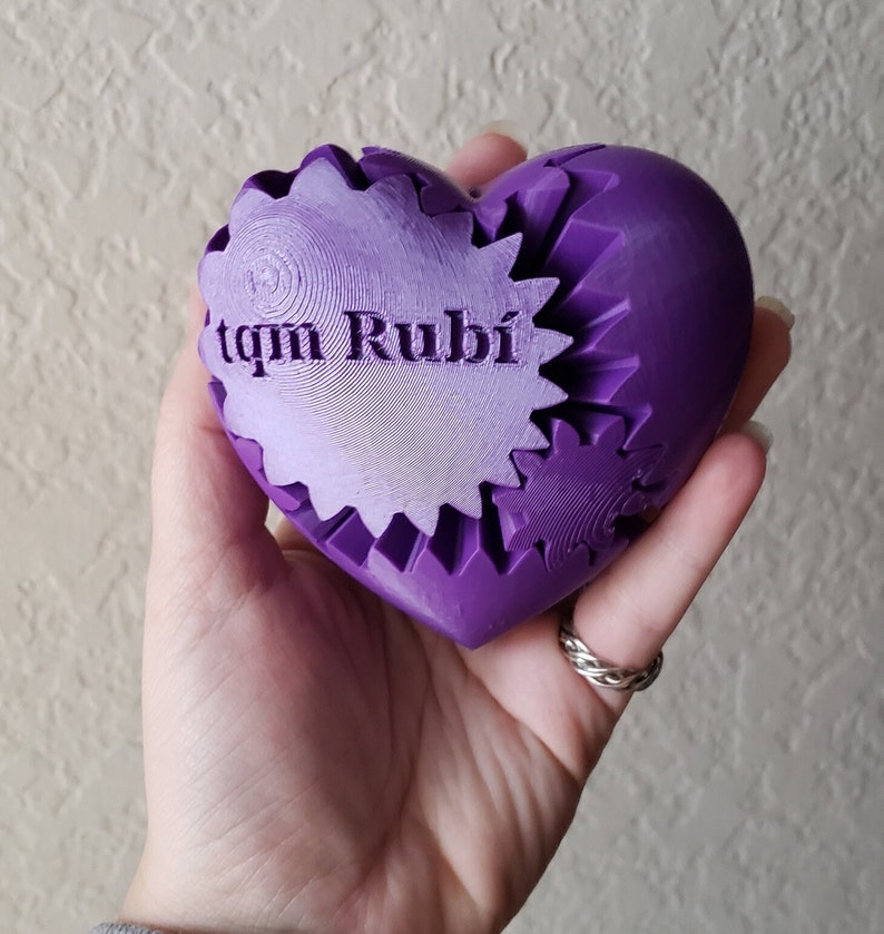 Personalized Heart Fidget 3D Printed Twisted Heart Steampunk - Etsy