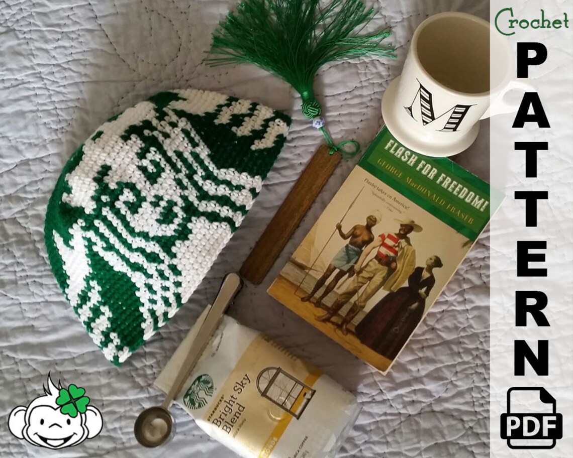 Pattern Starbucks Beanie Pattern Starbucks Logo Hat Crochet | Etsy