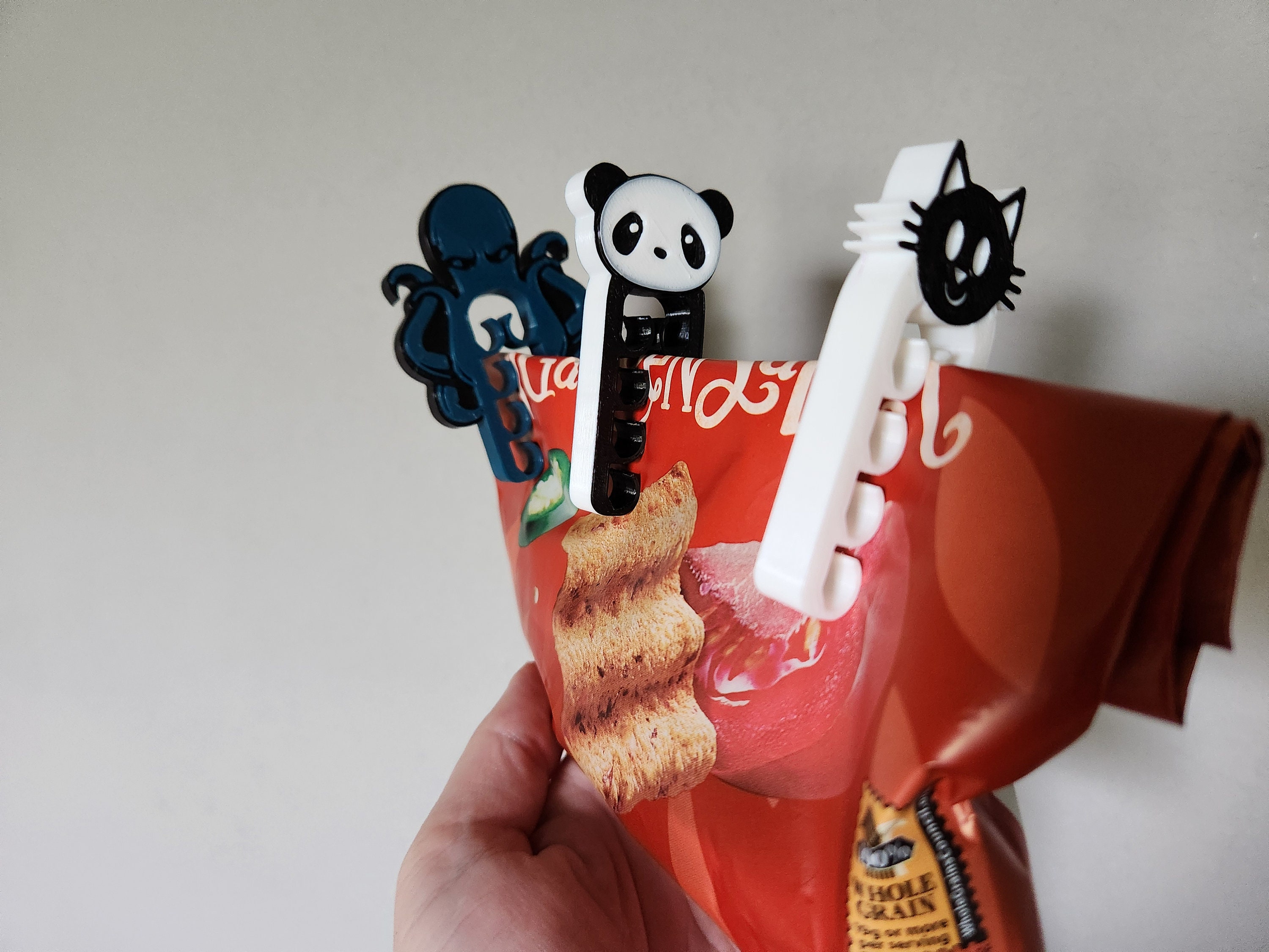 Kitty Cat Chip Clip, Cute 3D Printed Novelty Chip Bag Closure - Set of ...