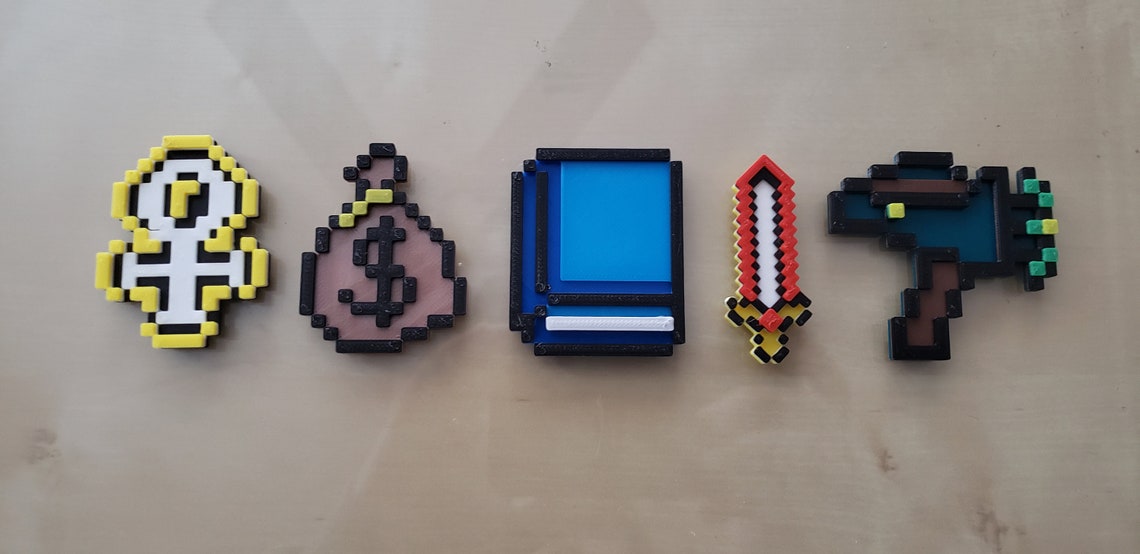 Boss Monster Class Icons, 8-bit Game Token - Etsy