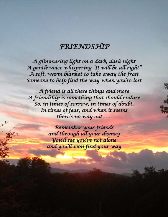 Images Of Friendship Poems Best Friend Poem Gift By AJCDe