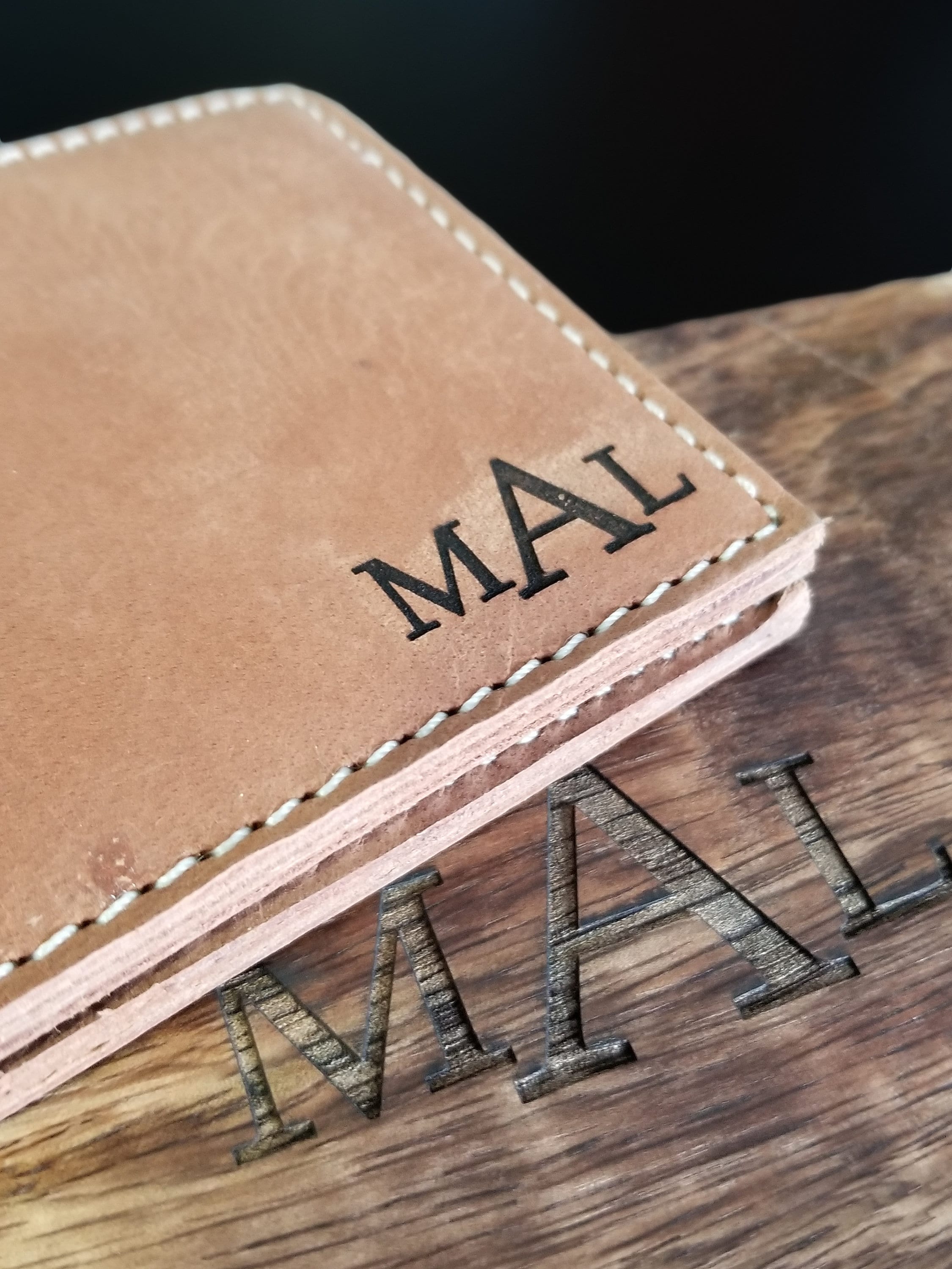 Mens Wallet Personalized Leather Engrave Name Initials | Etsy