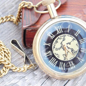 Gold Pocket Watch, Rustic Watch, Personalized Watch, Gifts for Men ...