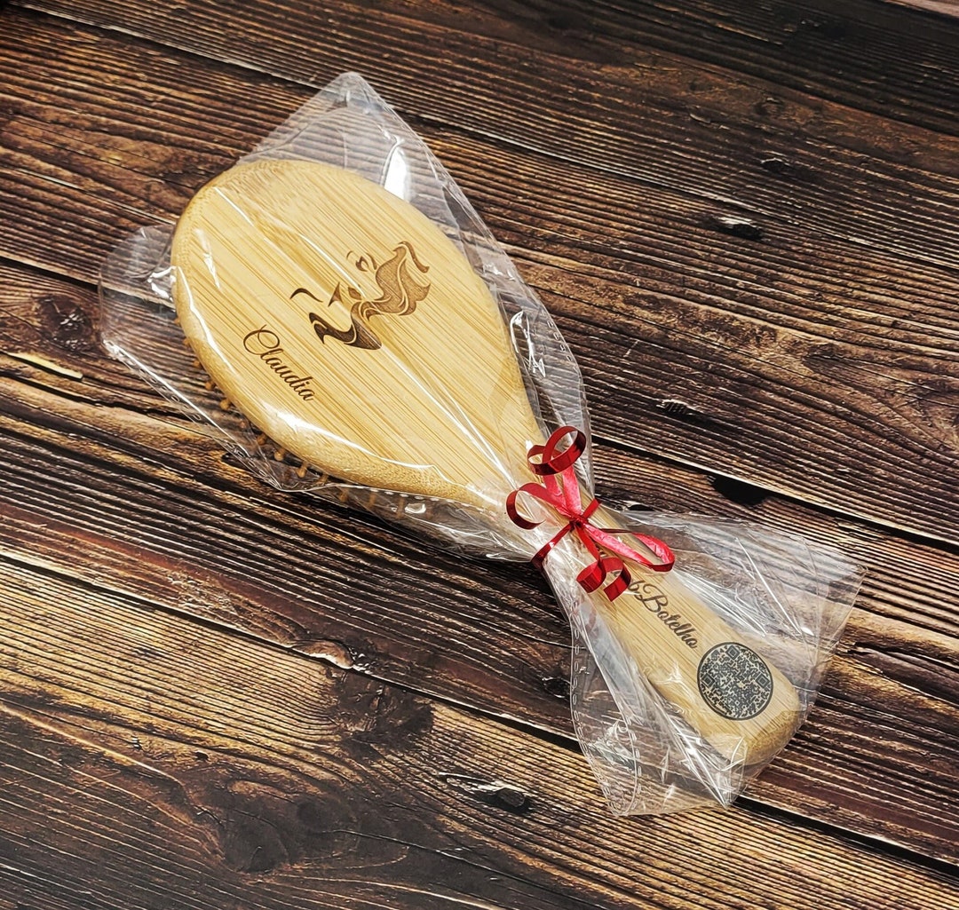 Personalized Hair Brush Custom Brush Bamboo Hairbrush - Etsy