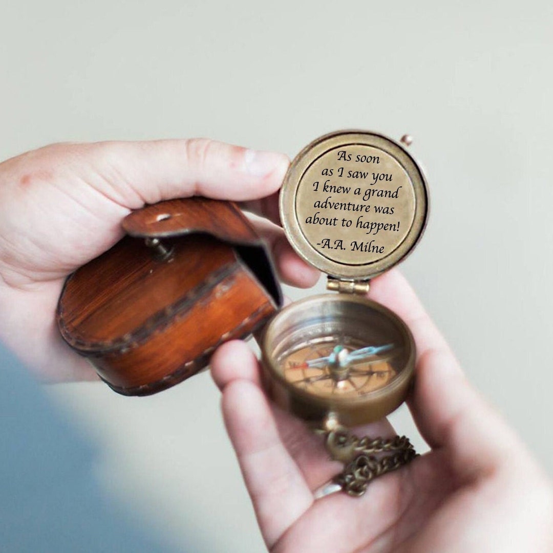 COMPASS, Engraved Compass, Custom Compass, Working Compass, Groomsmen ...